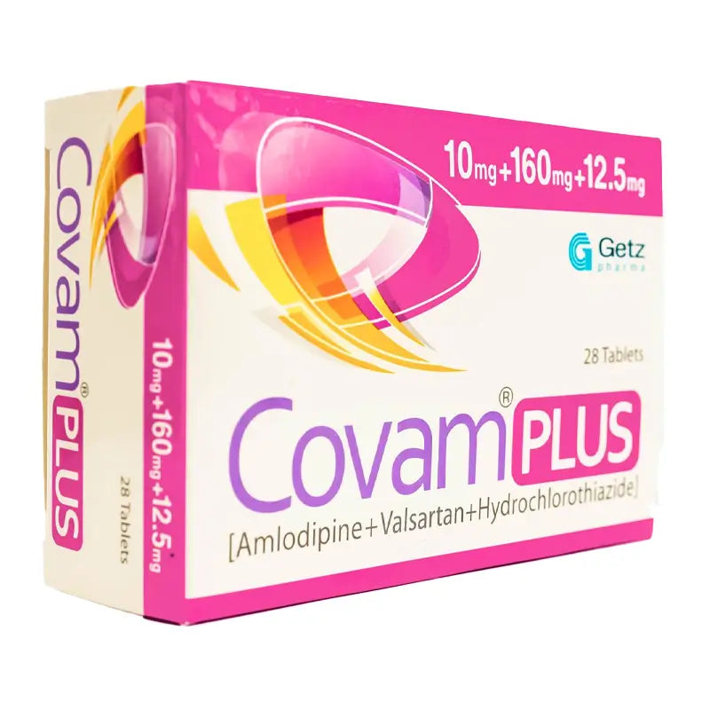 COVAM PLUS TAB 10MG+160MG+12.5MG TP 4X7S | Meri Pharmacy