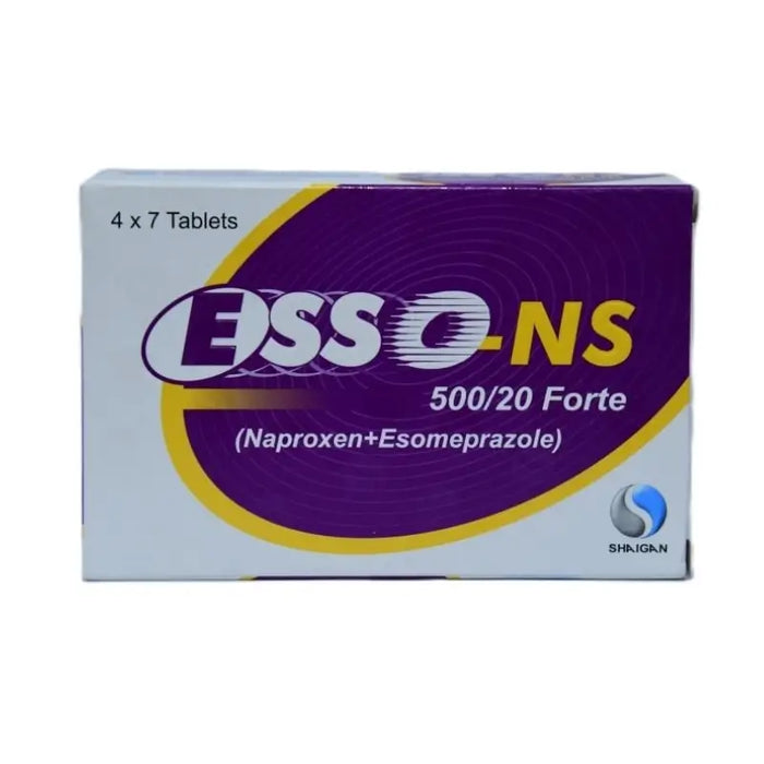 ESSO NS FORTE 500/20MG TABLETS 4X7'S | Meri Pharmacy